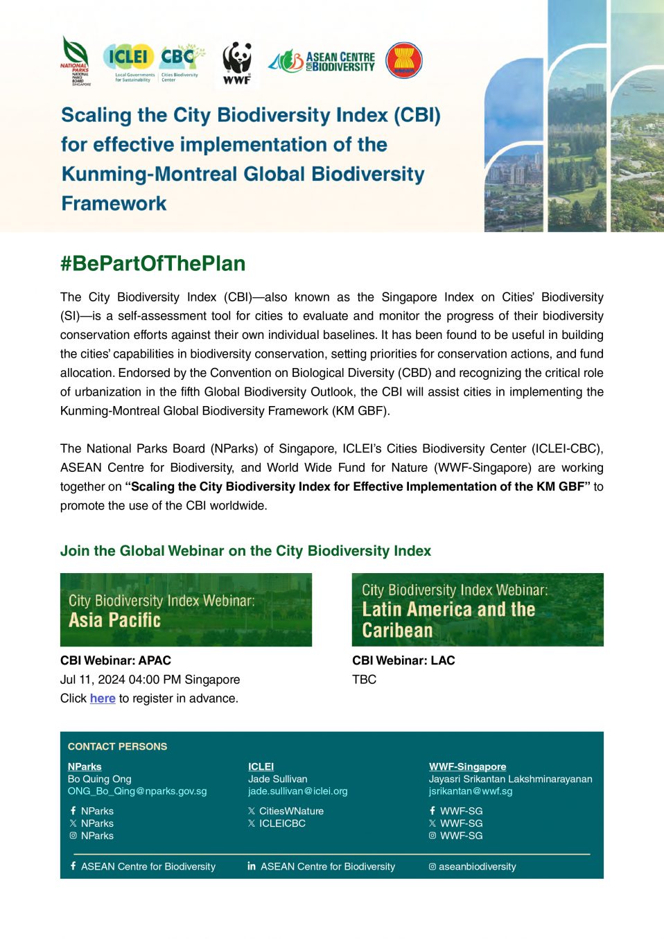 WEBINAR: Scaling the City Biodiversity Index for Effective ...